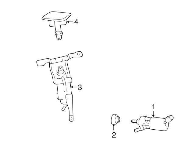 85382-50010-D0 - Headlight Washer Nozzle 2001-2003 Lexus LS430 ...