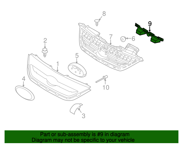 2011-2013 Ford Fiesta Lower Reinforced AE8Z-8A284-BA | OEM Ford Parts ...