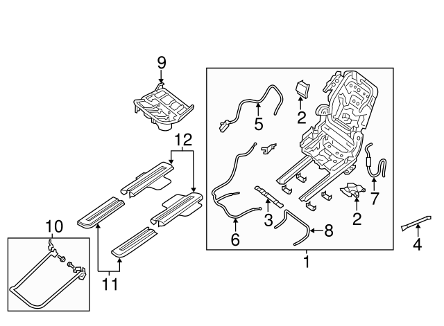 2013-2020 Nissan Pathfinder Rail Cover 88545-3JA2A | Nissan Parts Plus