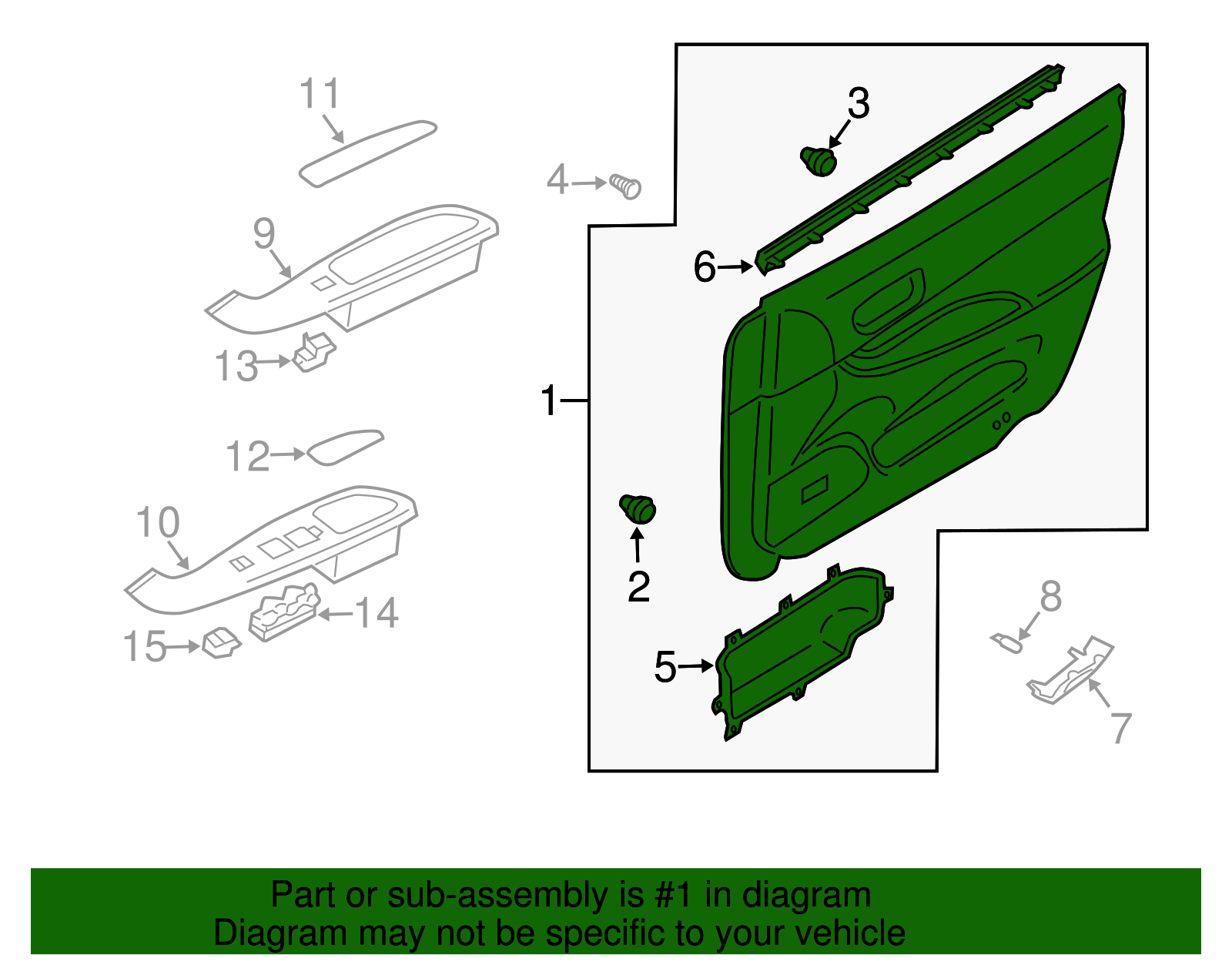 2006-2008 Mazda 6 Door Trim Panel GP7B-68-42YH-02 | RealMazdaParts.com