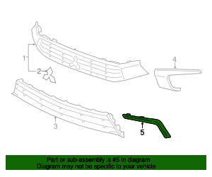 6407A172 - Side Molding - 2016-2019 Mitsubishi Outlander Sport | Lasco ...