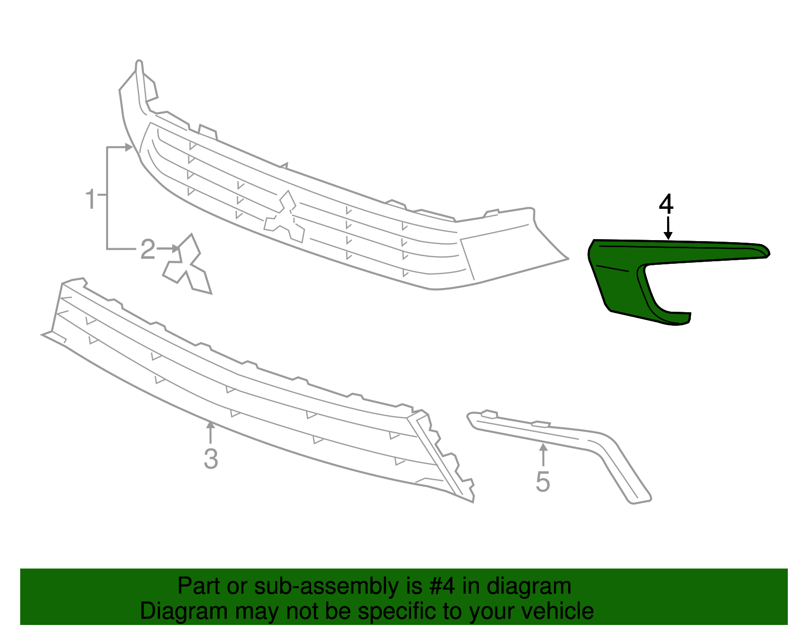 6407A169 - Upper Molding 2016-2019 Mitsubishi Outlander Sport ...