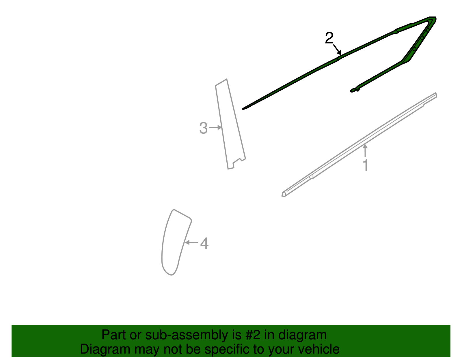 83850-D9020 - Upper Molding 2020-2022 Kia Sportage | Kia.Parts Store