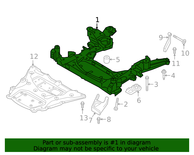 Genuine BMW 31-10-6-884-852 | Engine Cradle | FREE Shipping on Most ...