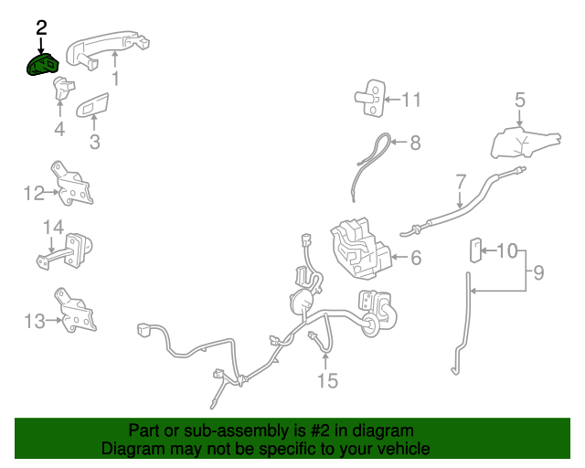 13548097 - Front Side Door Lock Cylinder Cap GMPartsNow