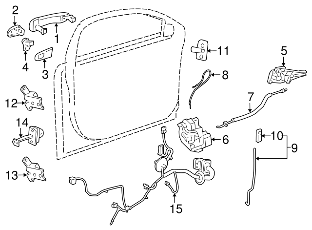 2016-2024 GM Front Side Door Lock Cylinder Cap (13598838) 13548097 GM ...