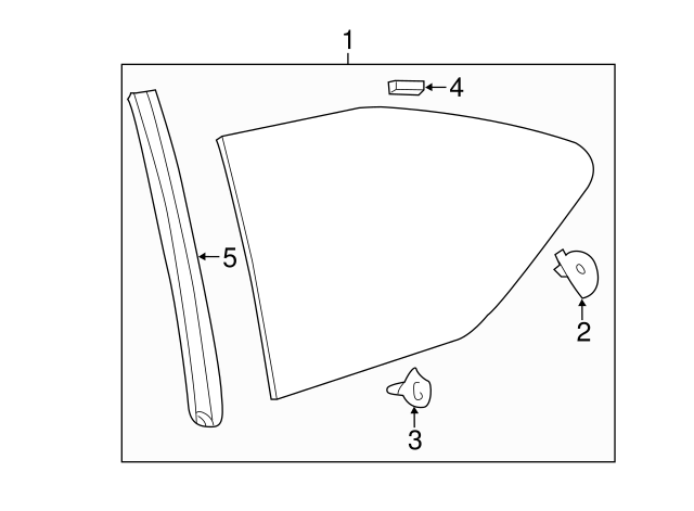 2011-2016 Scion tC Quarter Glass Upper Clip 62775-21040 | Toyota Parts ...