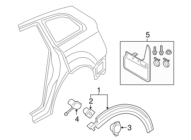 4M0-853-909 - Wheel Opening Molding Retainer 2020-2023 Audi | Audi OEM ...