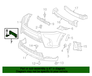 2017-2019 Toyota Highlander License Bracket 52114-0E130 | OEM Parts Online