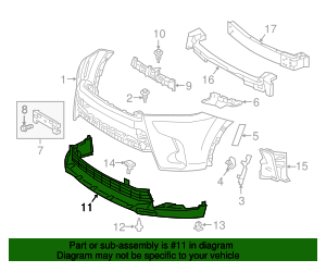 2017-2019 Toyota Highlander Lower Cover 52129-0E030 | Sparks Parts