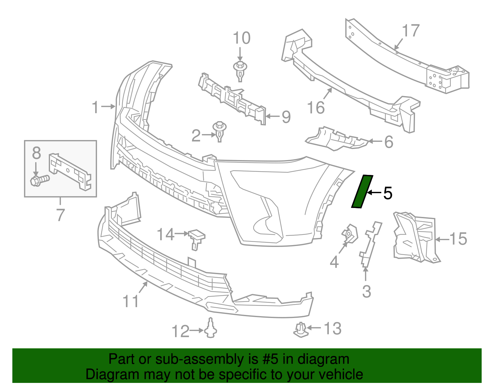 2014-2019 Toyota Highlander Side Retainer Tape 75895-0E010 | Toyota OEM ...