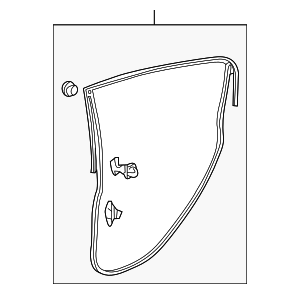2010-2014 Honda Insight Weatherstrip, R Rear Door 72810-TM8-A02 | OEM ...