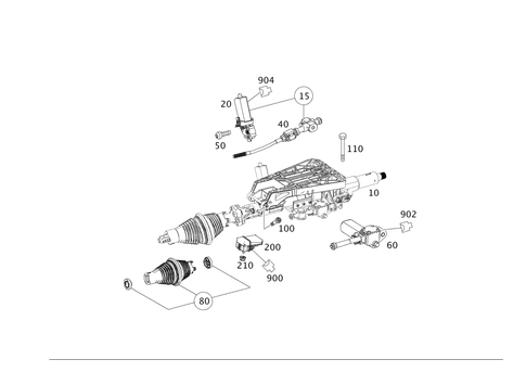 Steering Column Tube and Steering Shaft for 2013 Mercedes-Benz C 350 ...