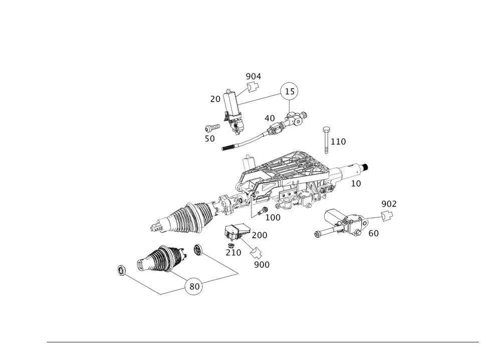 204-460-47-16 - Steering Column 2008-2015 Mercedes-Benz | Mercedes-Benz ...