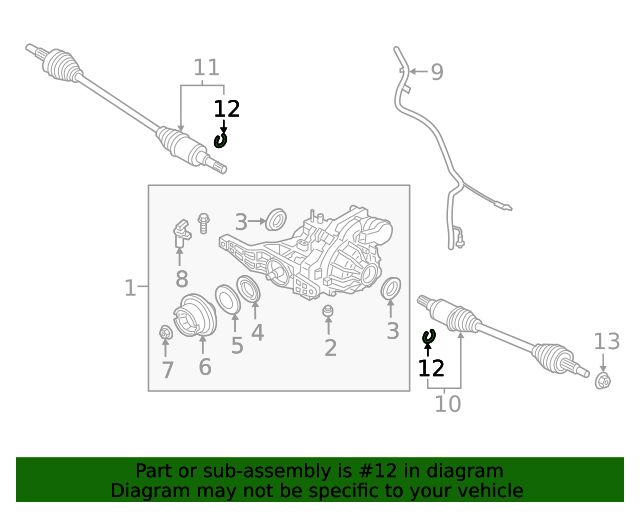 2020-2021 Ford Escape Snap Ring K2GZ-3B498-B | TascaParts.com