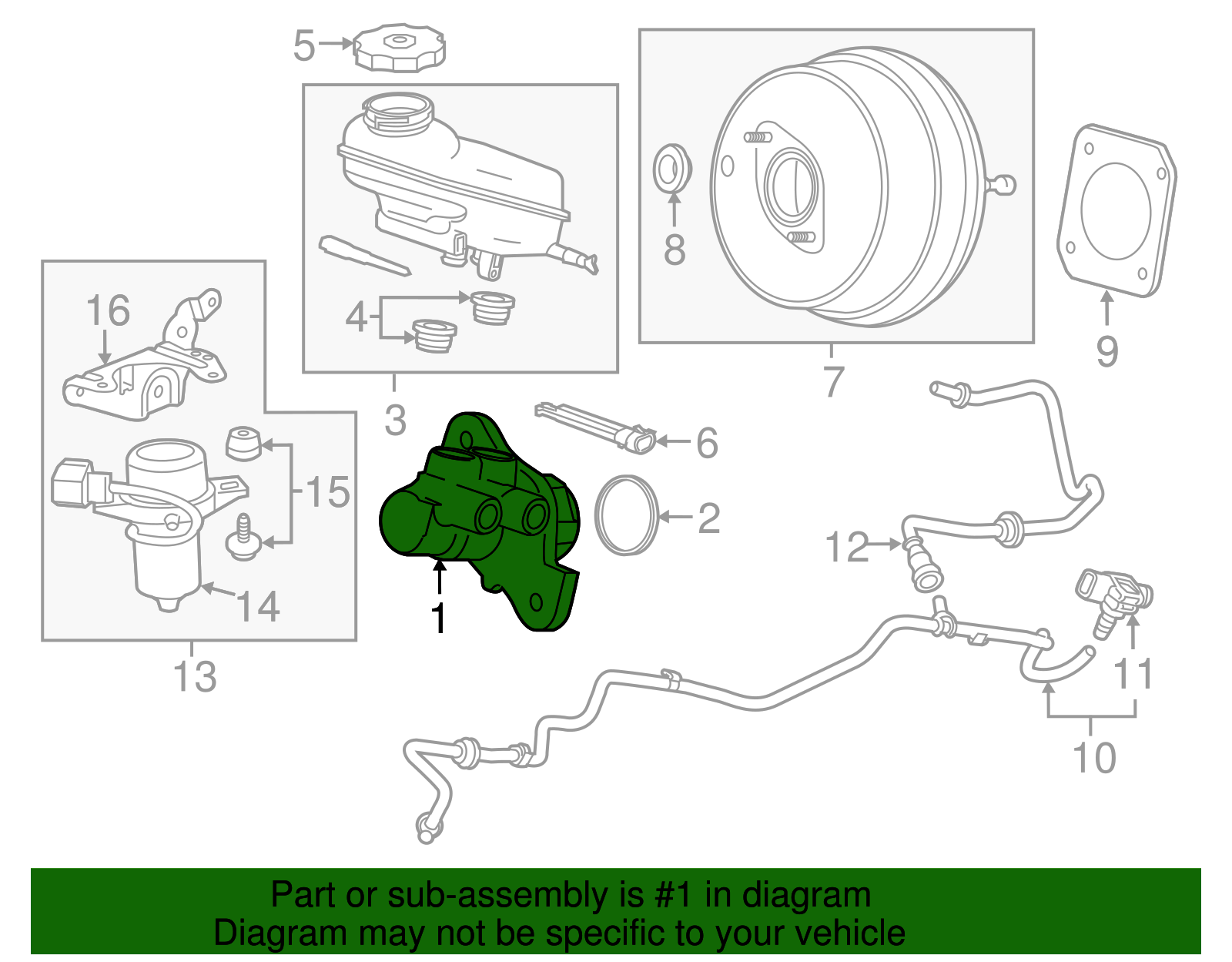 2016-2020 GM Brake Master Cylinder 84614707 GM | GMPartsDirect.com