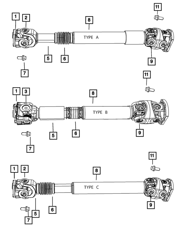 68004848AC - U-Joint Kit, Rear - 2004-2009 Dodge | OEM Parts Quick