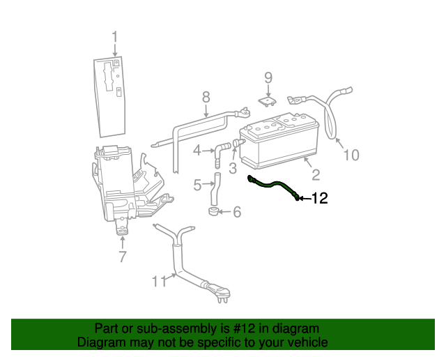 210-540-08-31 - Ground Cable - 2003-2008 Mercedes-Benz | World Mercedes ...