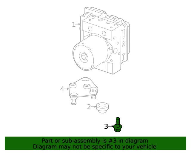 Genuine OEM ABS Control Unit Bolt | 094-990-35-10 | Fits Select 2019 ...