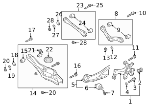 2020 Kia Forte Trailing Arm - Driver's Side (LH) 55270-F2AA0 ...