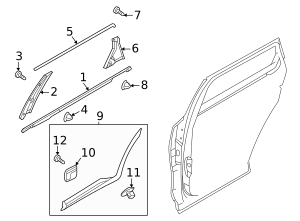 83850-P2000 - Frame Molding 2021 Kia Sorento | Kia.Parts Store