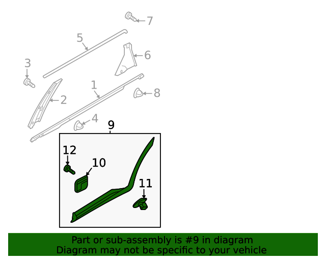 87732-P2000 - Body Side Molding 2021-2023 Kia Sorento | Kia.Parts Store
