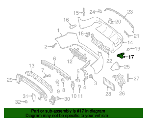 253-885-72-01 - Bumper Cover Bracket 2017-2019 Mercedes-Benz ...