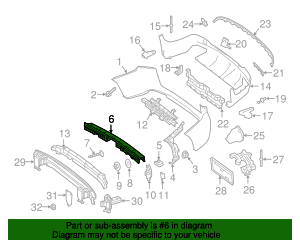 253-885-12-65 - Bumper Cover Support Rail 2017-2022 Mercedes-Benz ...