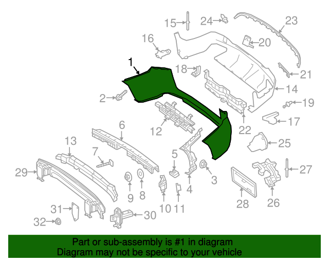 253-885-28-25 - Lower Trim Panel 2017-2019 Mercedes-Benz GLC 300 ...