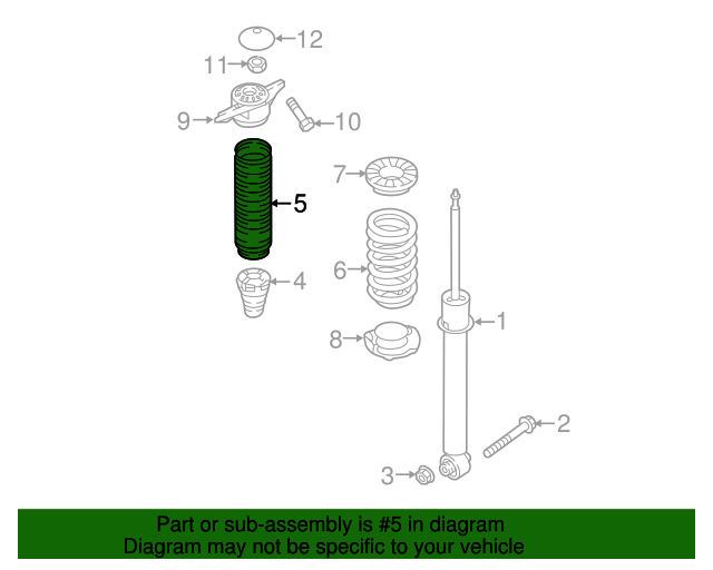 55370-D3000 - Shock Absorber Bellows 2016-2021 Hyundai Tucson ...