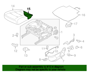 2009-2018 Volkswagen Seat Cushion Pad 5N0-881-256-AM | vwpartscenter