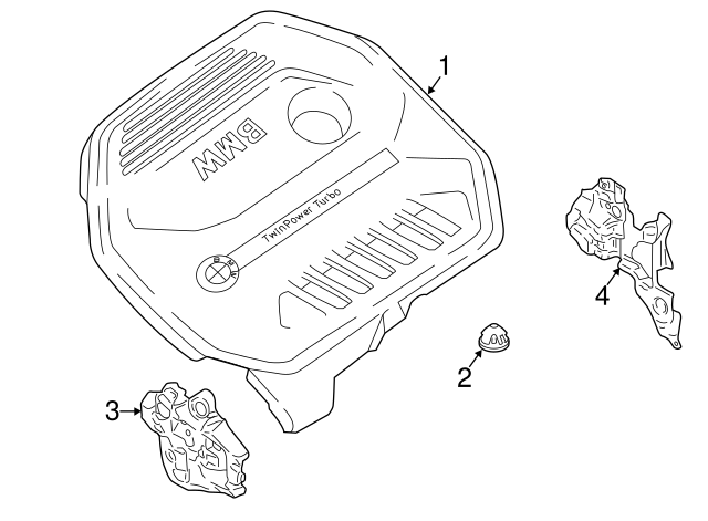 11148607142 - 2017-2019 BMW Engine Cover (11-14-8-607-142) | BMW of ...