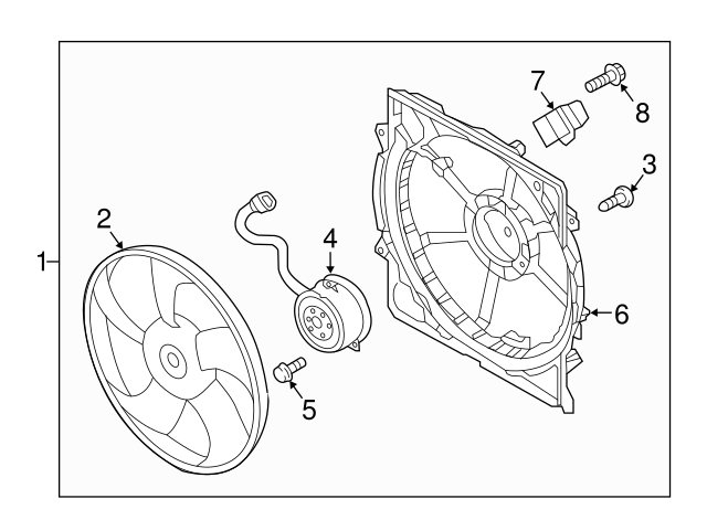 25386-D5200 - Fan Motor 2016-2020 Kia Optima | Kia.Parts Store