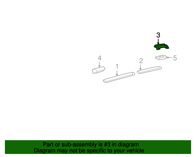 2001-2005 Toyota RAV4 Roof Molding 75554-42010 | Elmhurst Toyota Parts