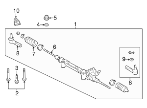 2008-2021 Lexus LX570 Steering Gear Assembly 44200-60170 | OEM Parts Online