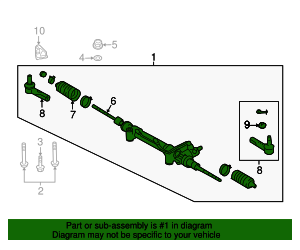 2008-2021 Lexus LX570 Steering Gear Assembly 44200-60170 | OEM Parts Online
