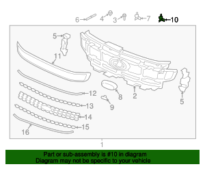 2018-2021 Ford Trim Molding Rivet -W719667-S300 | Online Ford Parts Catalog