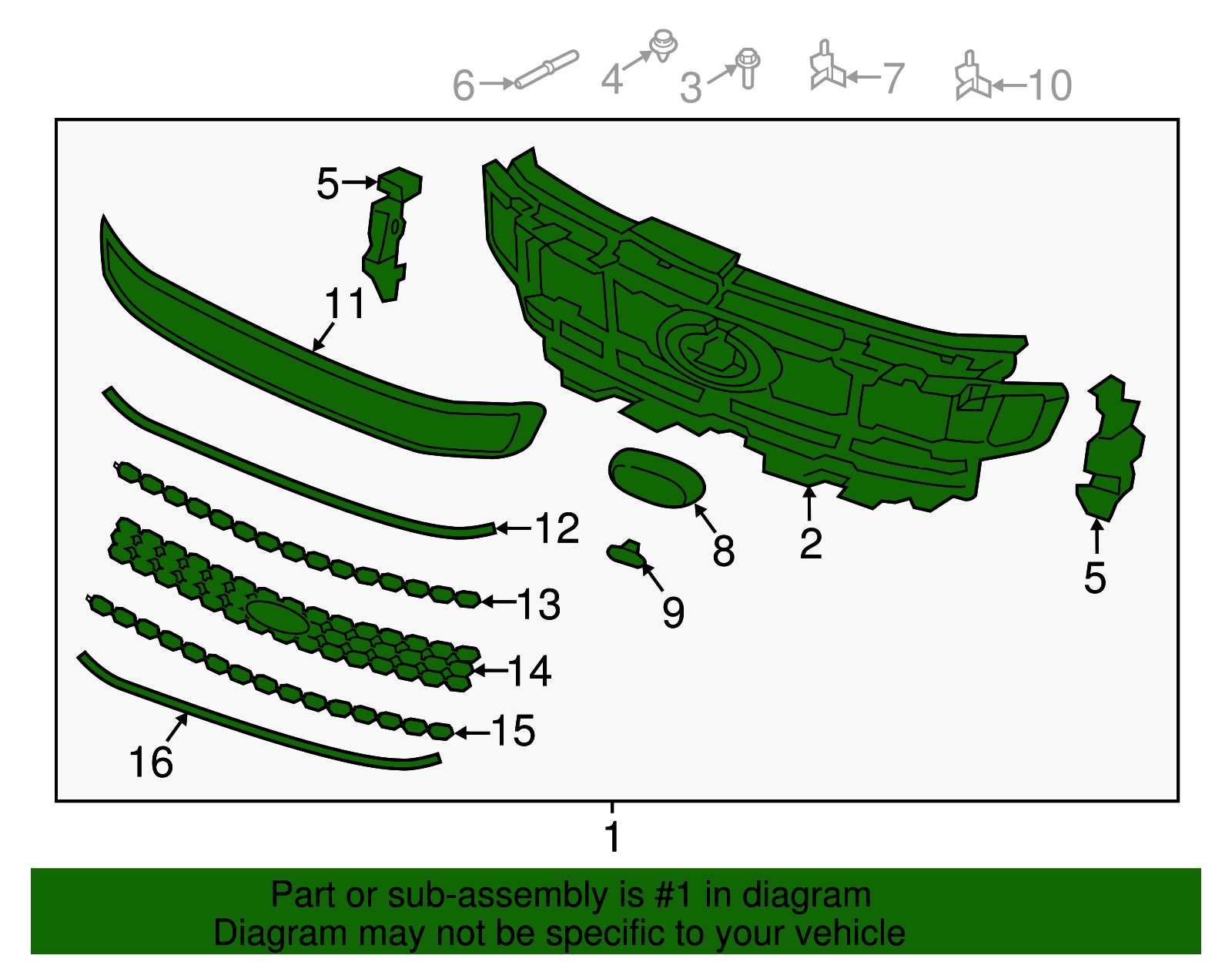 JL1Z-8200-PC - Grille Assembly 2018-2021 Ford Expedition | Big 3 Auto Parts