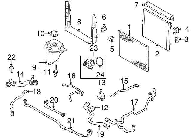 Genuine BMW 17-12-7-589-755 | Lower Hose | FREE Shipping on Most Orders ...