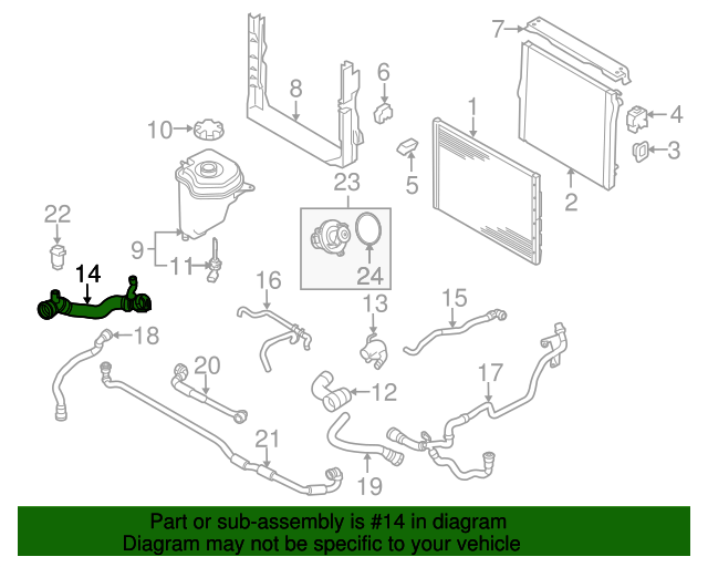 Genuine BMW 17-12-7-589-755 | Lower Hose | FREE Shipping on Most Orders ...