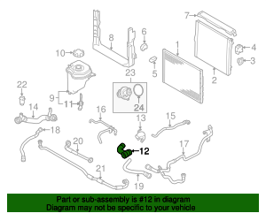 17-12-7-589-728 - Upper Hose - 2010-2014 BMW | Wholesale BMW