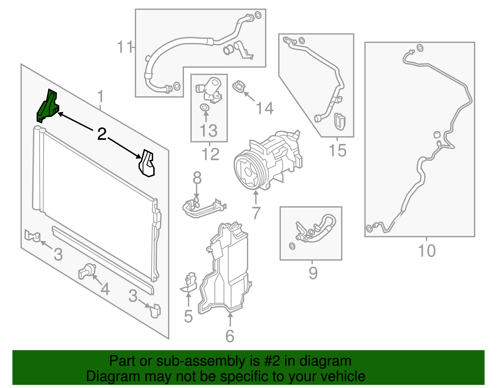 2016-2020 Infiniti Condenser Assembly Upper Bracket 92114-5CF0A ...