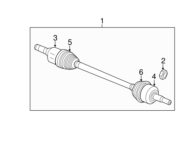 2010-2017 GM Axle Assembly - Driver's Side (LH) 25829162 | TascaParts.com