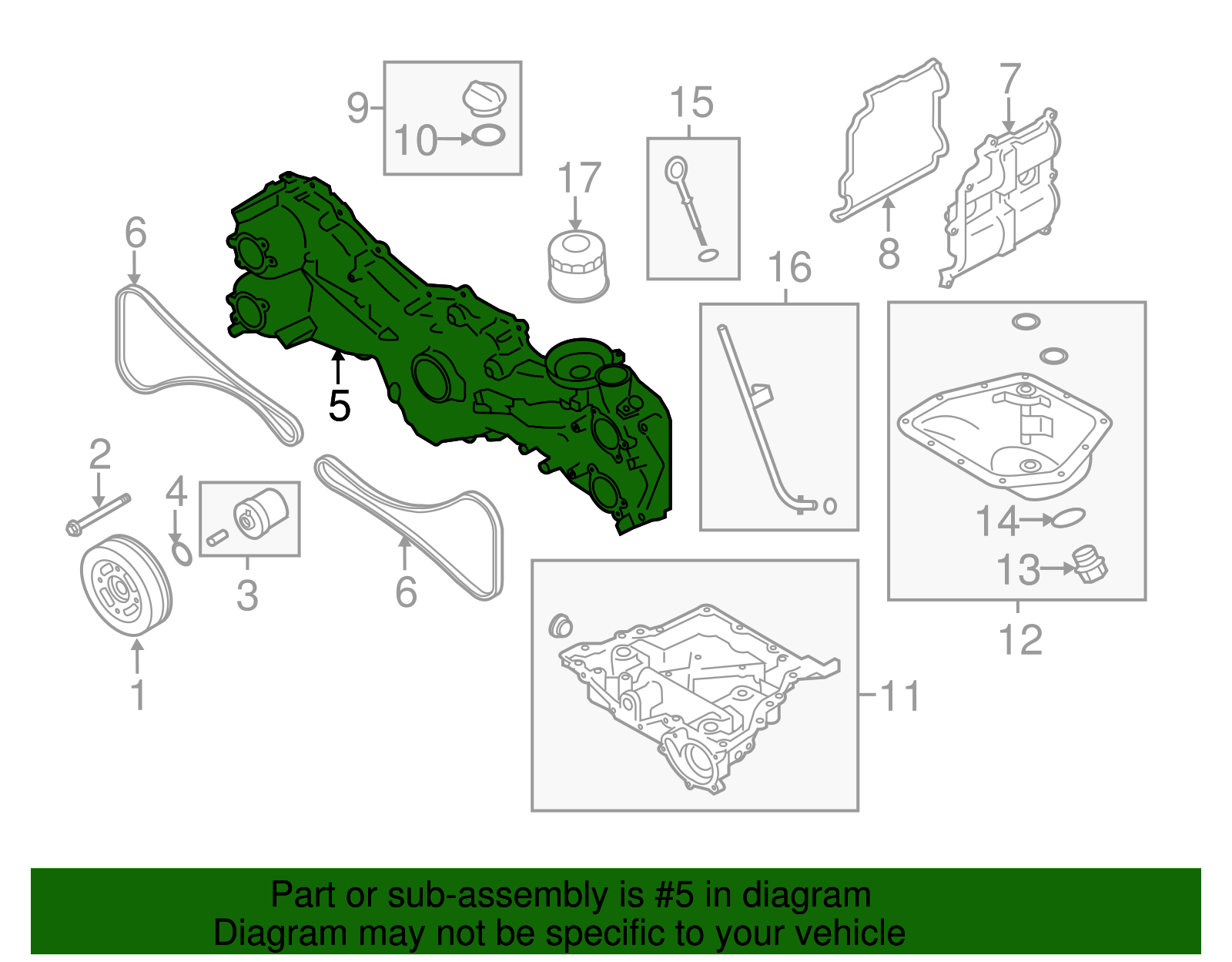 2013-2020 Subaru BRZ Outer Timing Cover 13108AA111 | OEM Parts Online