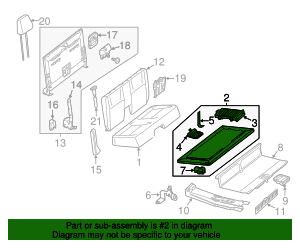 212-680-06-02-7N16 - Cushion Frame 2011-2016 Mercedes-Benz | Mercedes ...