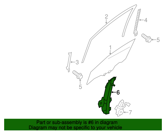 2013-2024 Nissan LEAF Window Regulator 80721-3NF5A | Nissan Parts ...