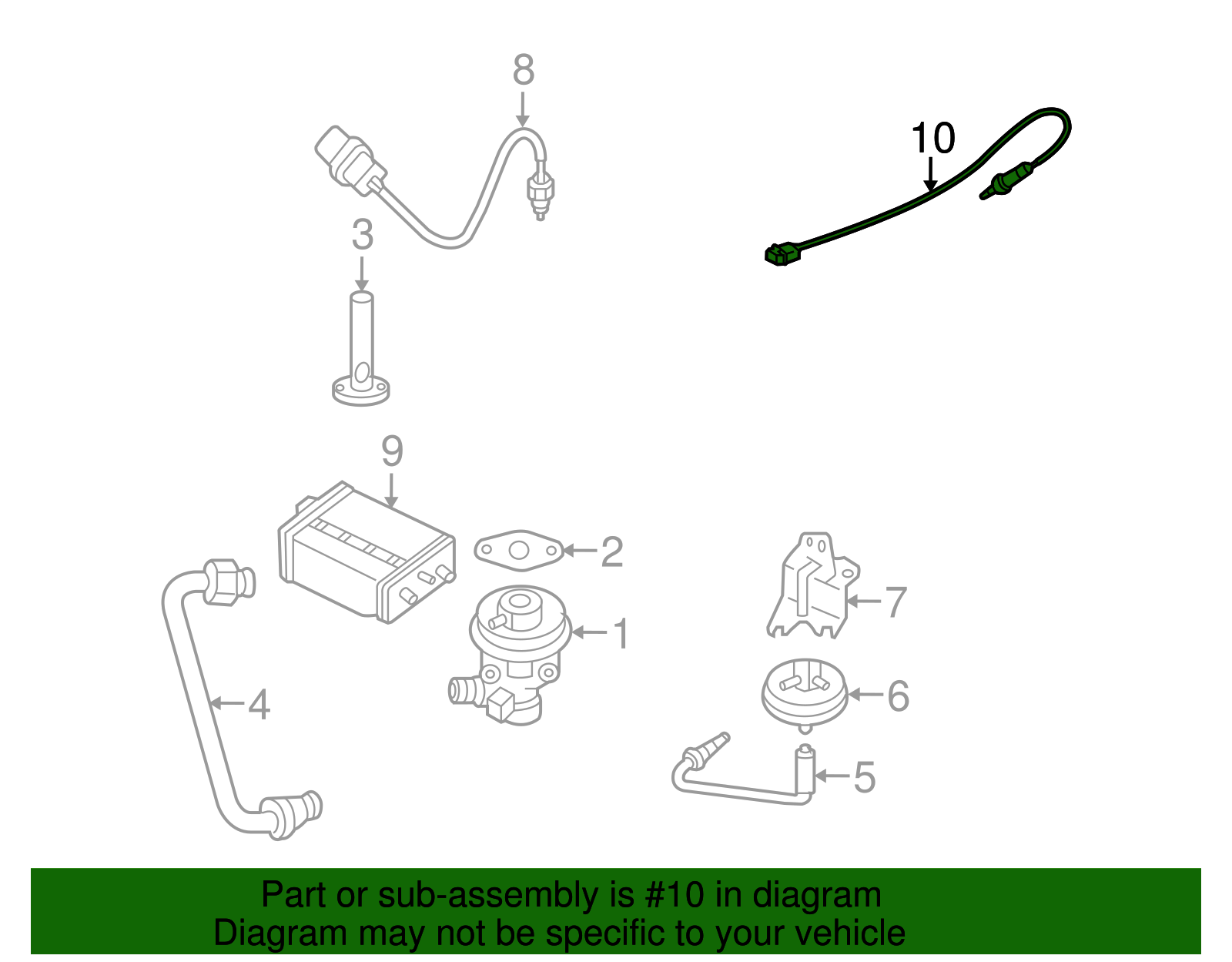 1999-2002 Nissan Oxygen Sensor 22690-4S101 | Nissan Parts Plus