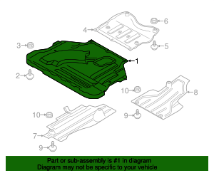 2015-2019 Ford Front Shield EJ7Z-6P013-A | OEM Parts Online