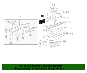 57114-0E010 - Outer Rail Extension - 2001-2019 Toyota Highlander | OEM ...