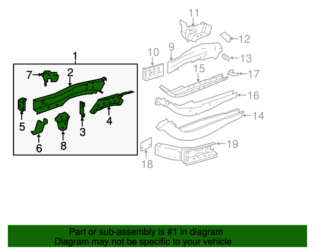 57027-0E041 - Rail Assembly - 2014-2019 Toyota Highlander | OEM Genuine ...